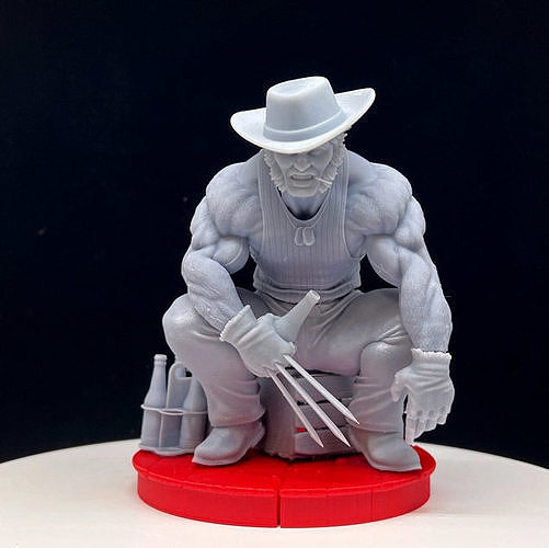 Wolverine drinking 3D model 3D printable | CGTrader