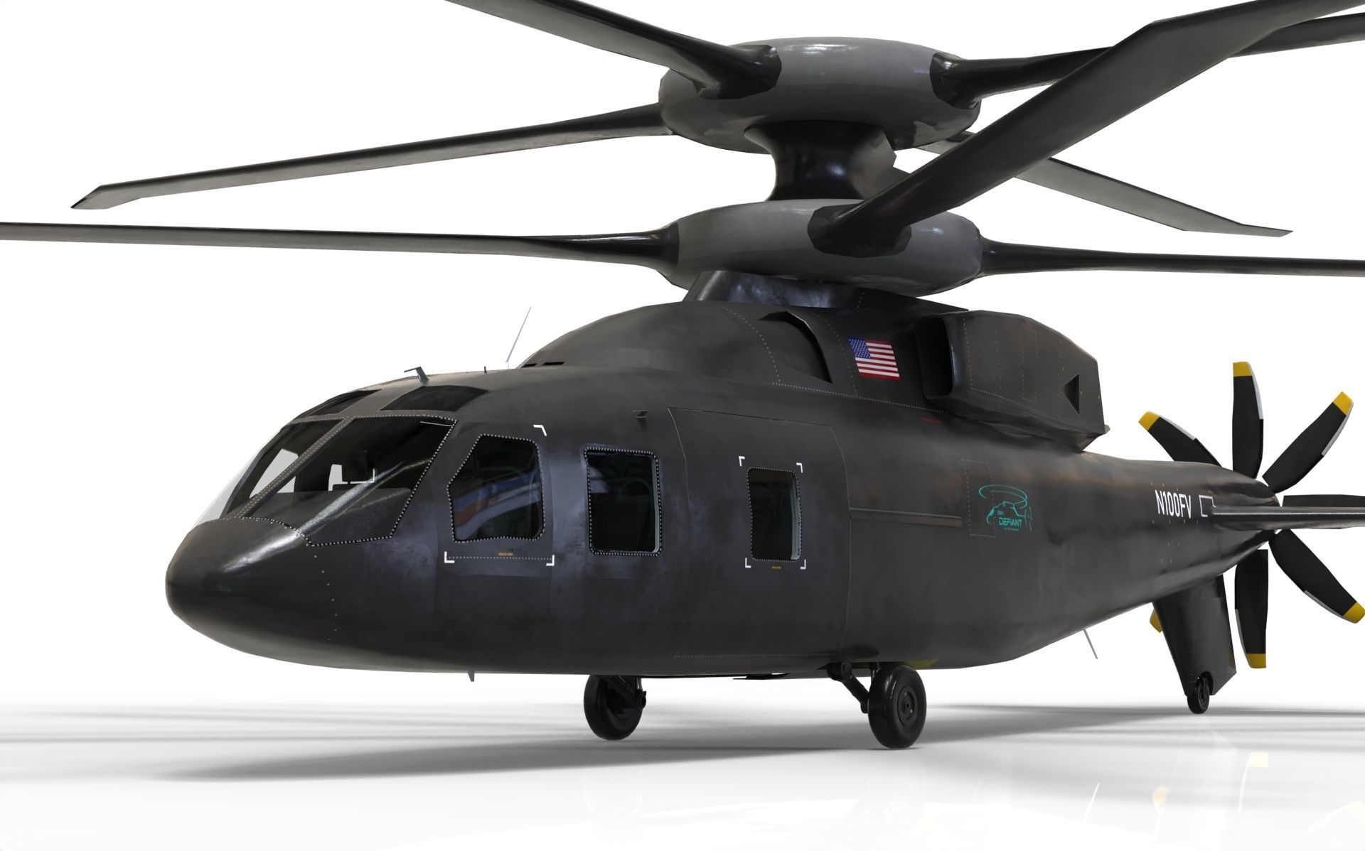 Sikorsky Boeing SB 1 Defiant helicopter 3D model | CGTrader