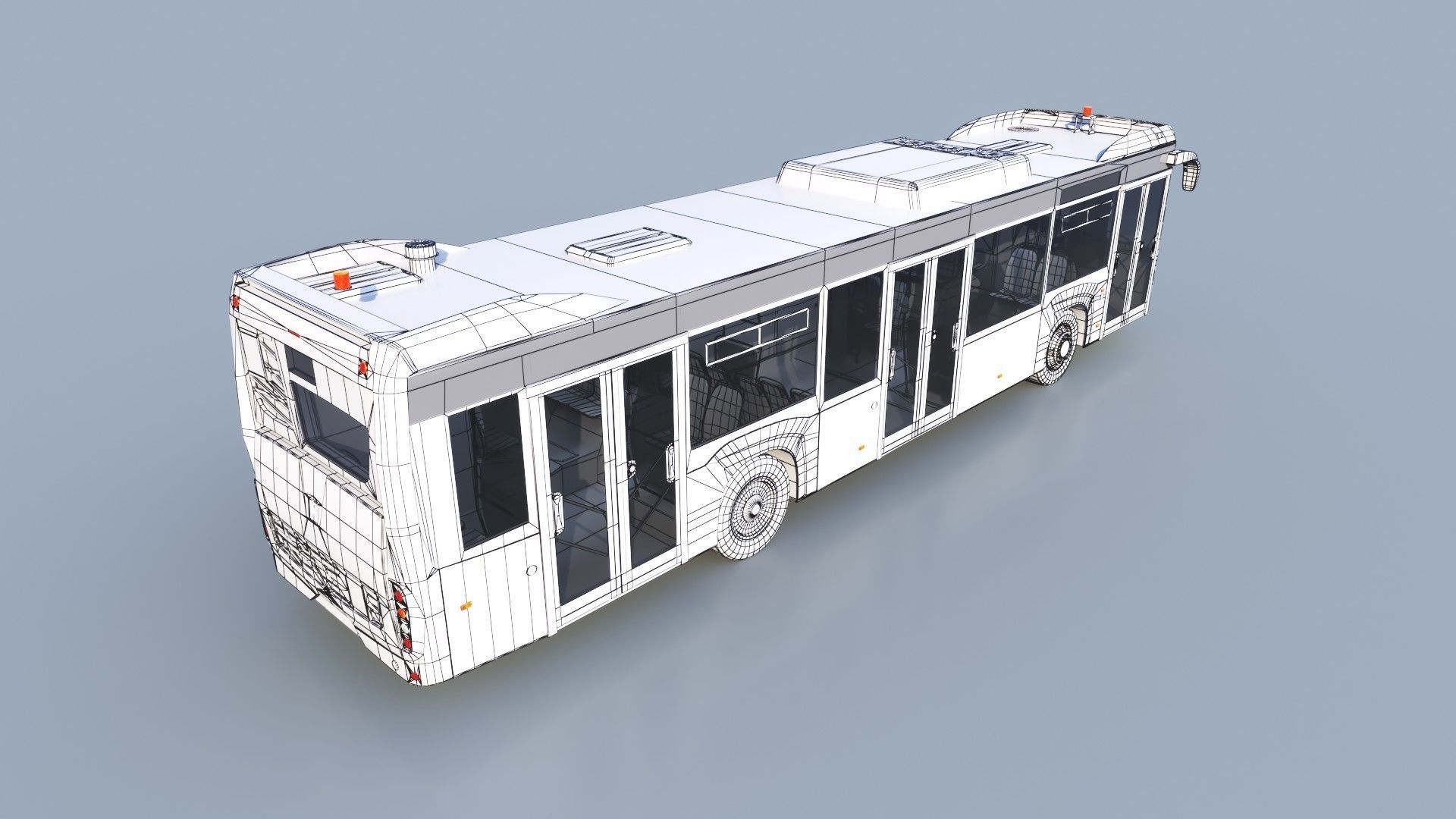 Electric Bus KamAZ 6282 Nefaz 5299 3D model | CGTrader