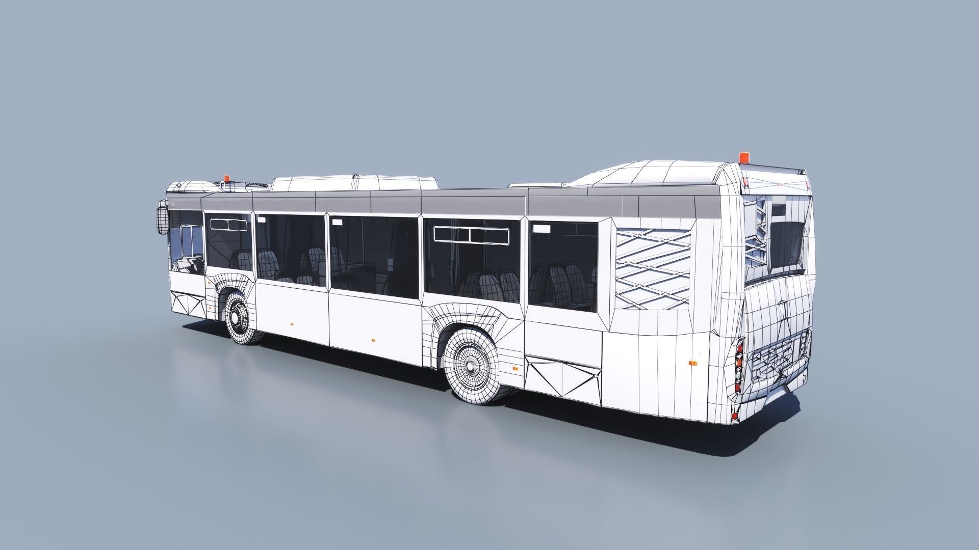 Electric Bus KamAZ 6282 Nefaz 5299 3D model | CGTrader