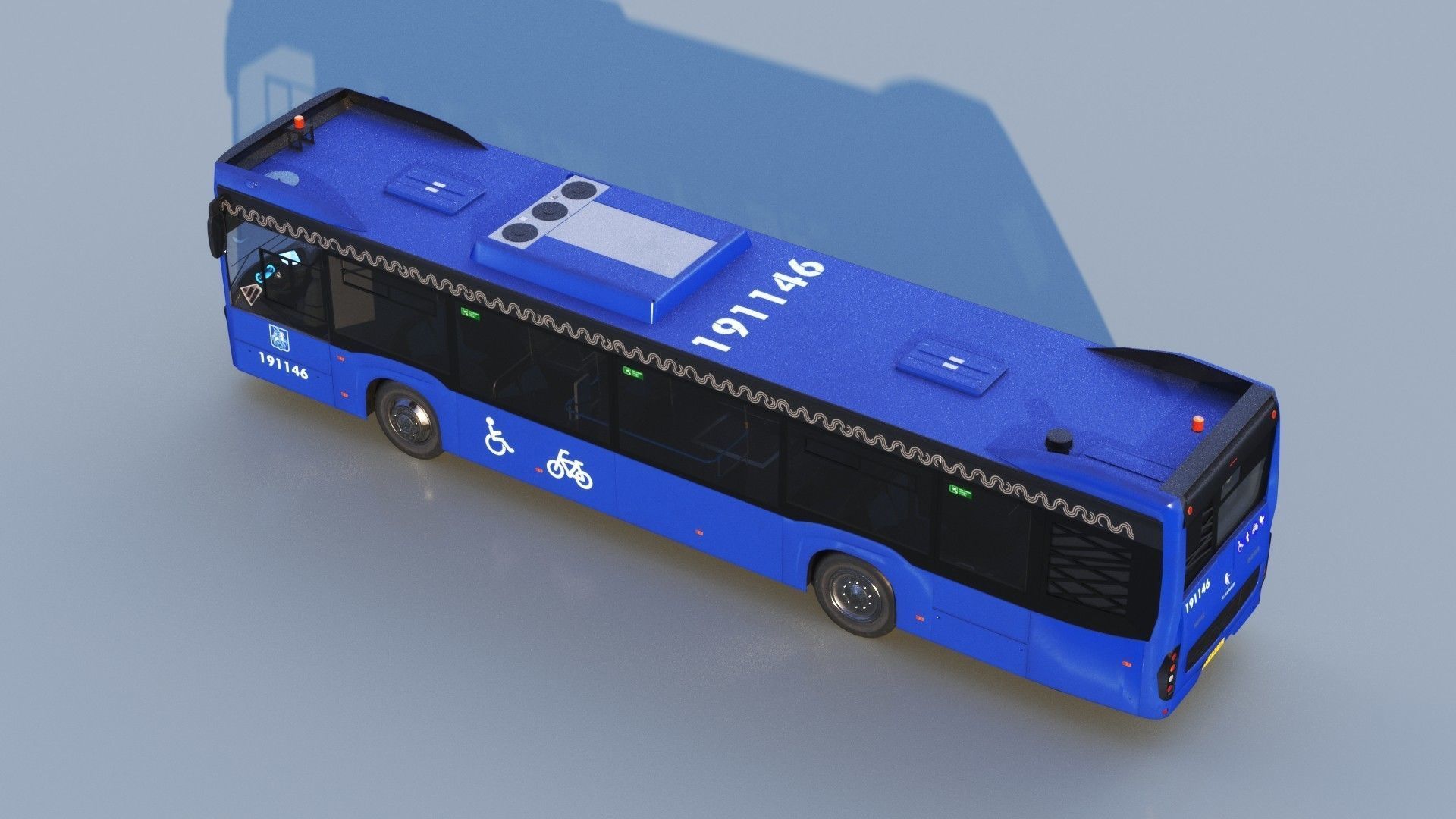 Electric Bus KamAZ 6282 Nefaz 5299 3D model | CGTrader
