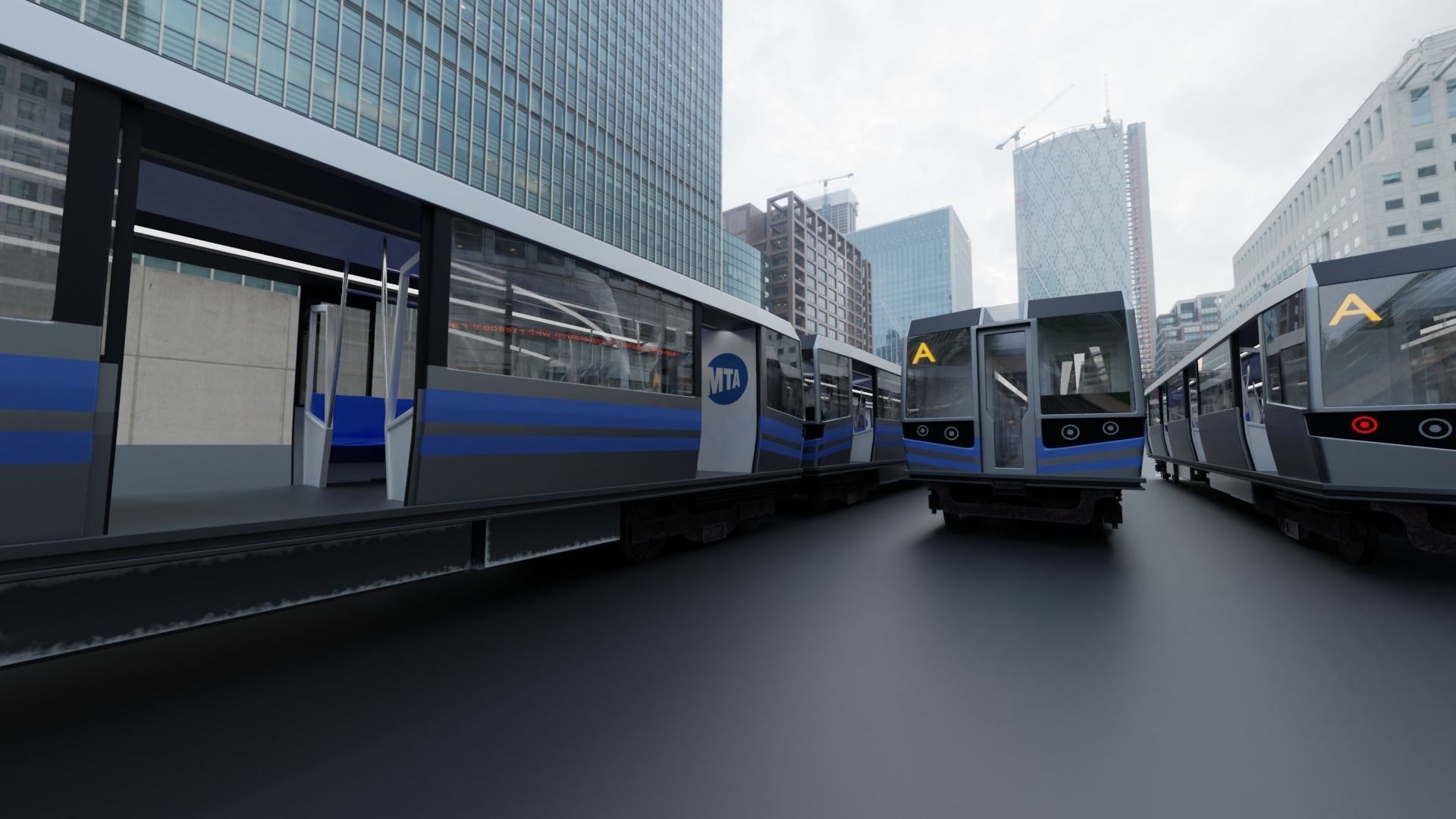 New York Subway 3D model animated | CGTrader