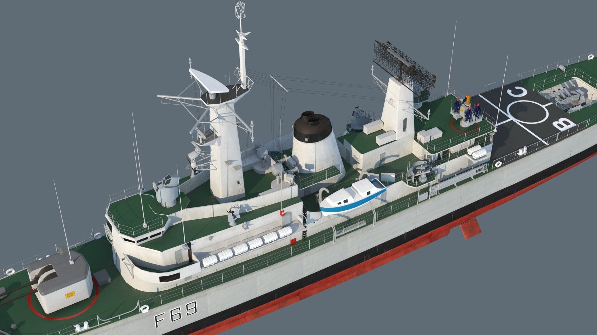 Leander class frigate 3D model | CGTrader