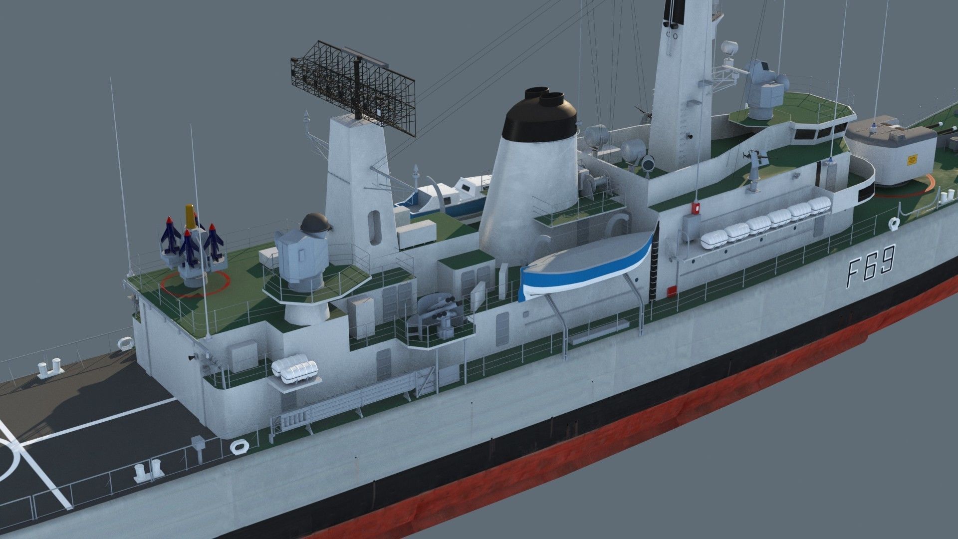 Leander class frigate 3D model | CGTrader
