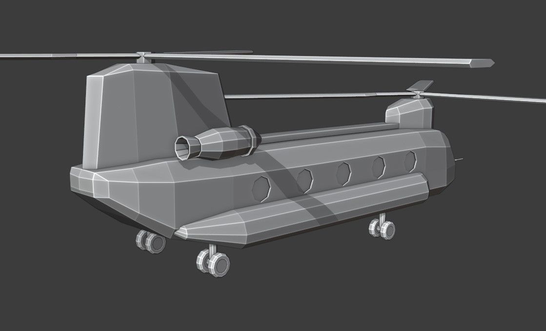 3D model Chinook CH47 Low Poly VR / AR / low-poly | CGTrader