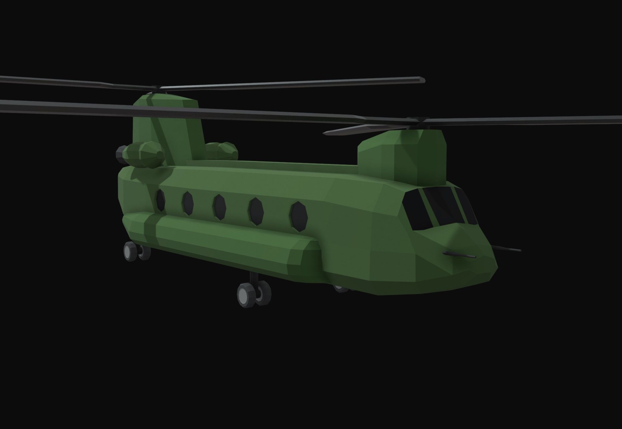 3D model Chinook CH47 Low Poly VR / AR / low-poly | CGTrader