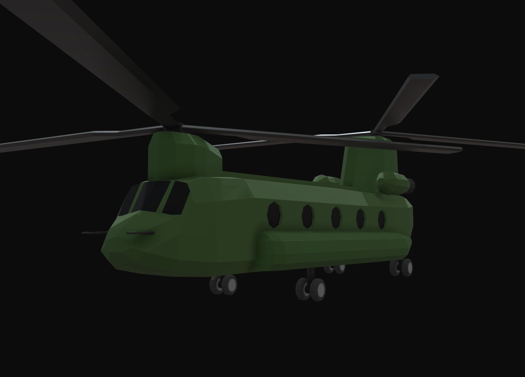 3D model Chinook CH47 Low Poly VR / AR / low-poly | CGTrader