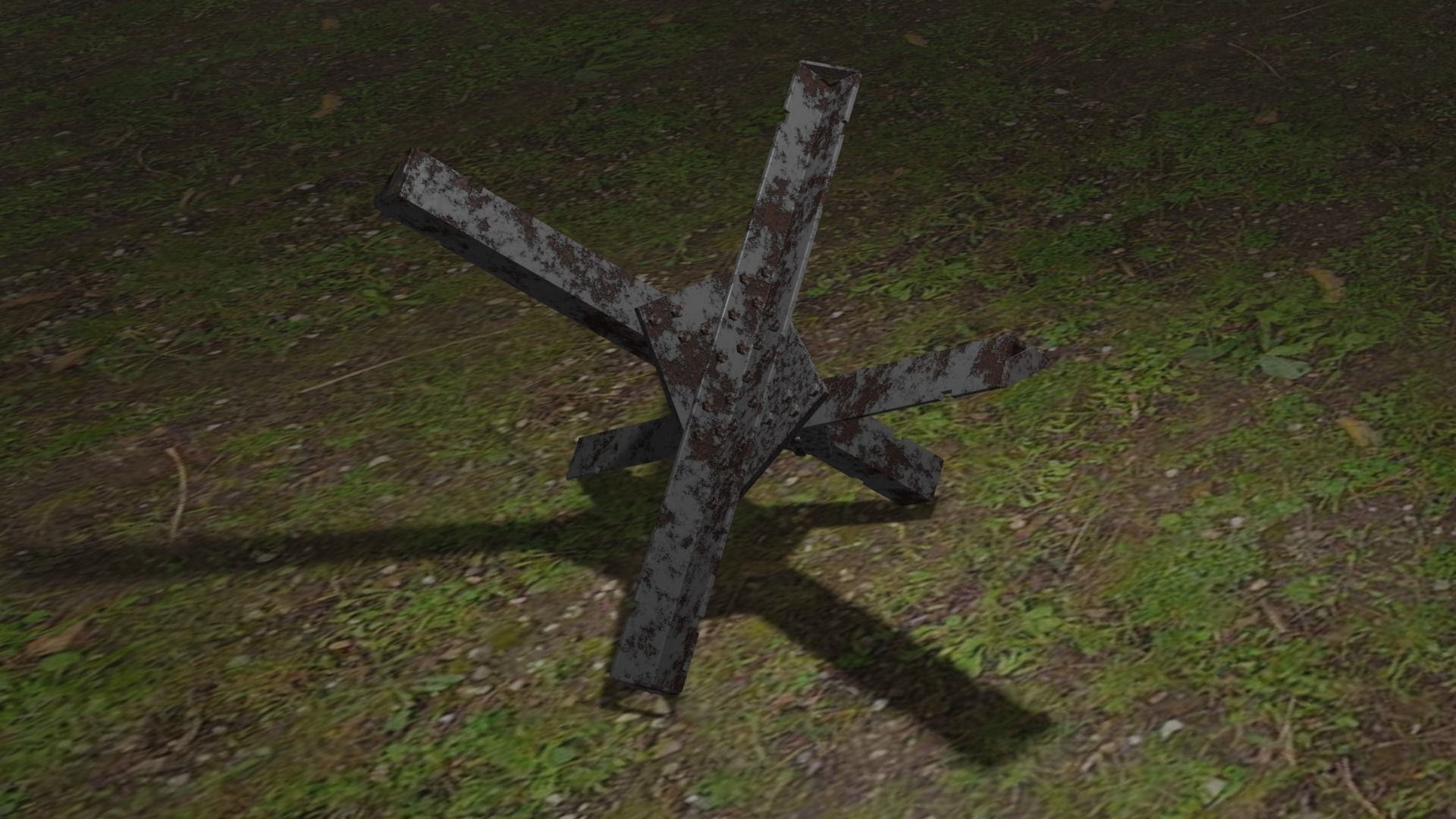 3D model Army Hedgehog Roadblock Obstacle VR / AR / low-poly | CGTrader