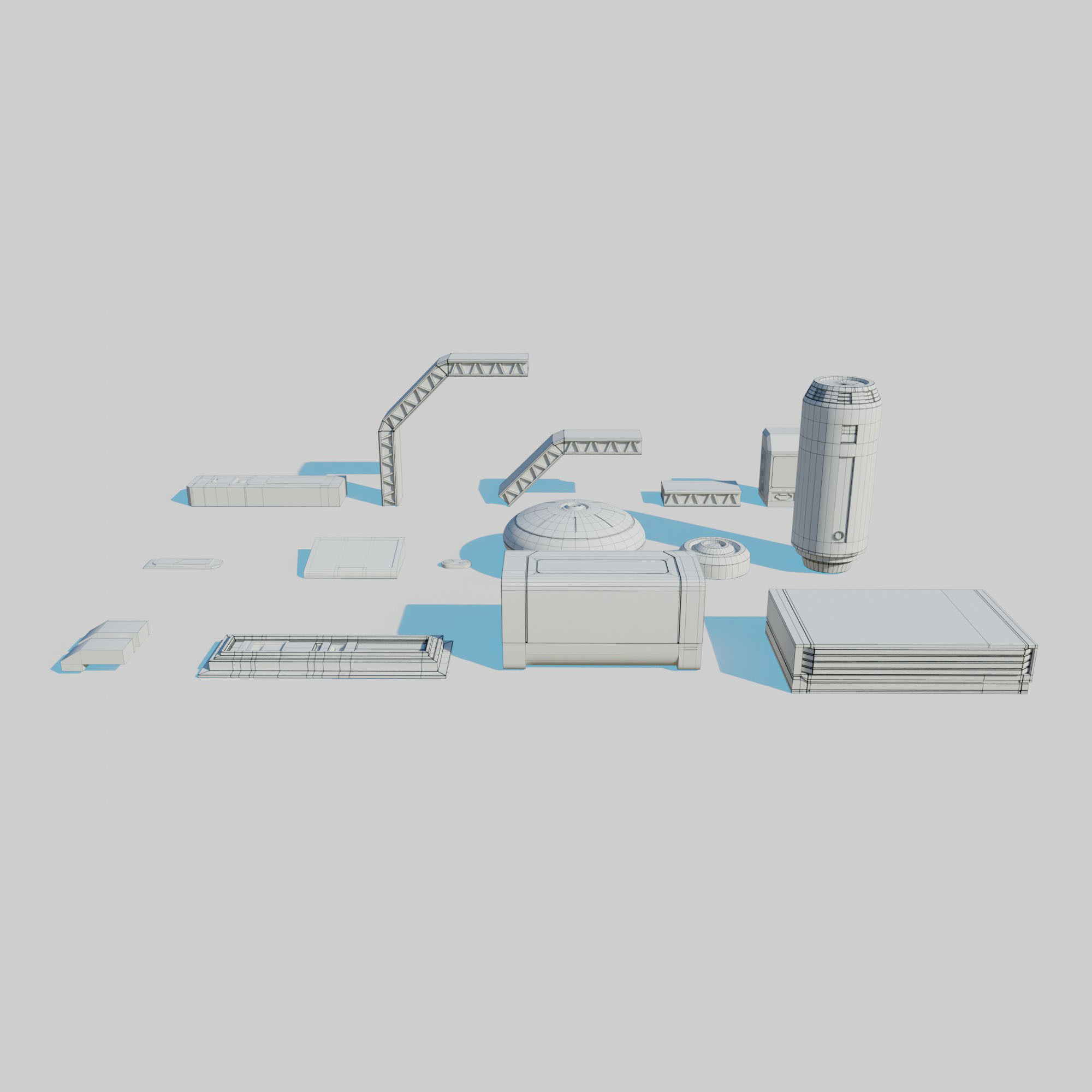 3D model Cyberpunk Kitbash VR / AR / low-poly | CGTrader