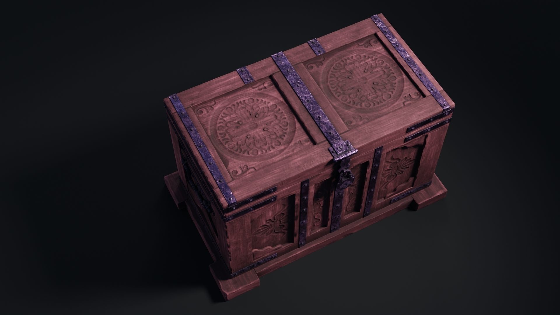 3D model Low Poly Treasure Chest 3D Model PBR VR / AR / low-poly | CGTrader