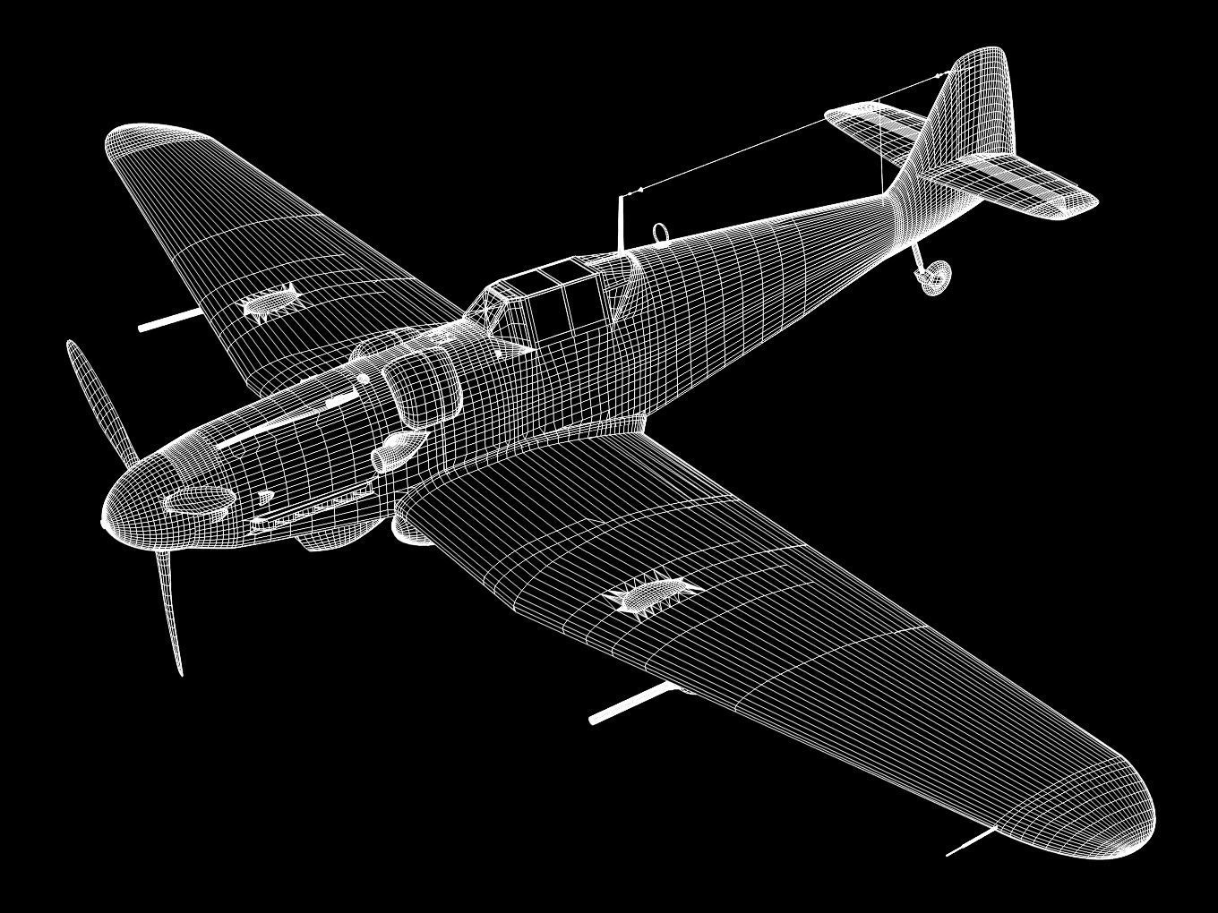 Messerschmitt Bf 109H 3D model | CGTrader
