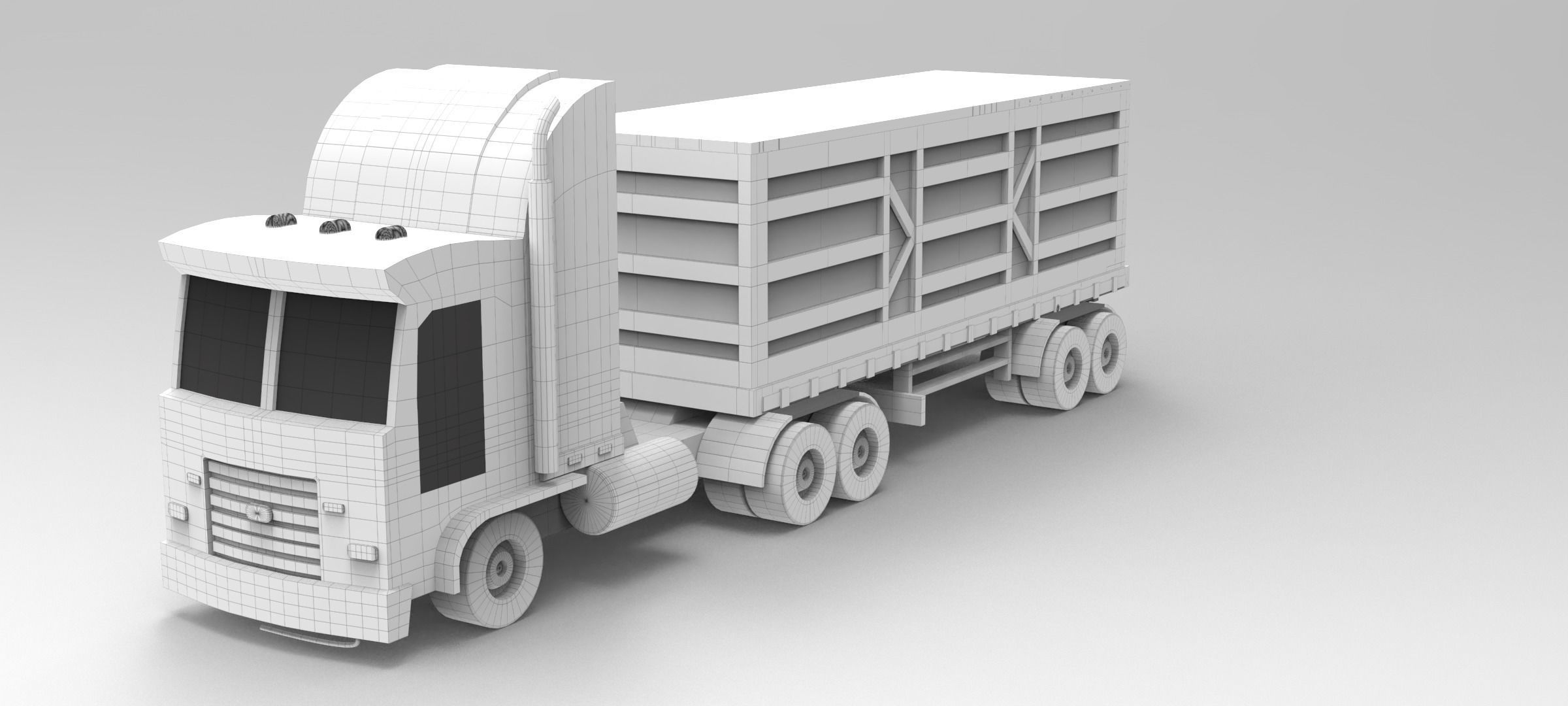Transport Truck 3D free VR / AR / low-poly 3D model | CGTrader