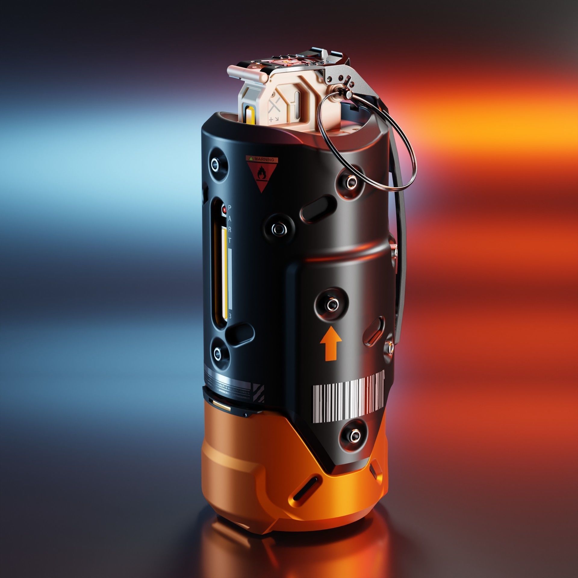 Toxic Sci-fi Grenade 3D model | CGTrader