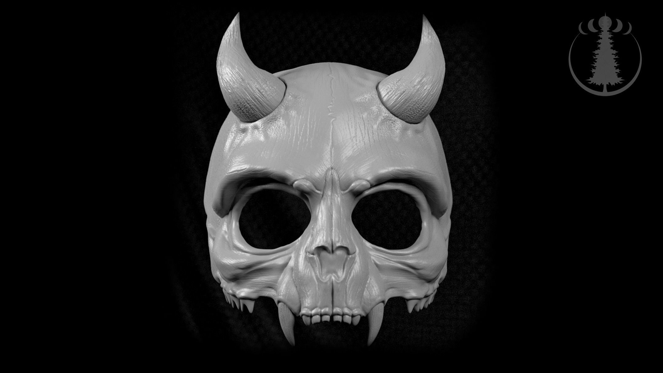 Demon Skull Scary Mask for Cosplay 3D model 3D printable | CGTrader