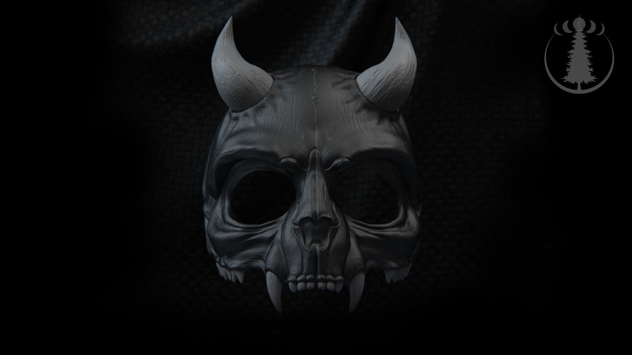 Demon Skull Scary Mask for Cosplay 3D model 3D printable | CGTrader