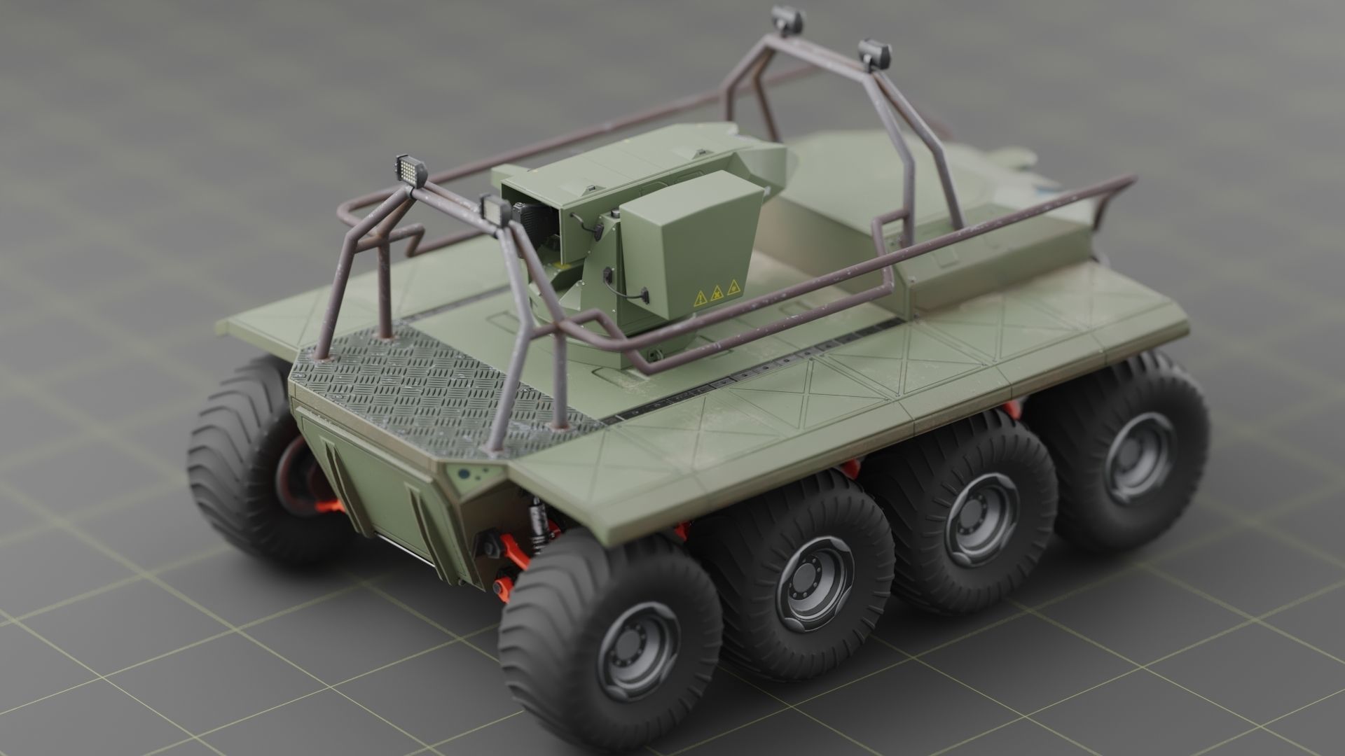 UGV with automatic Natter Turret 3D model | CGTrader
