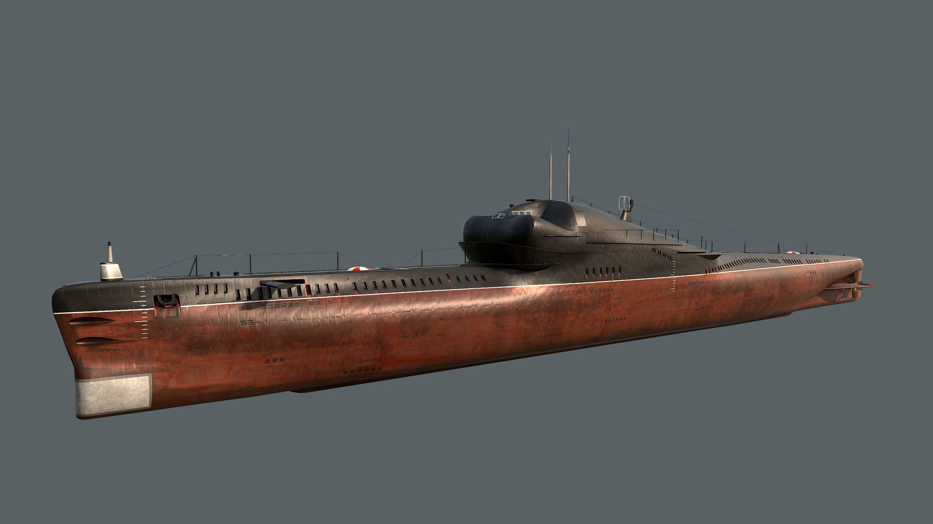 Project 665 Whiskey Long Bin submarine 3D model | CGTrader