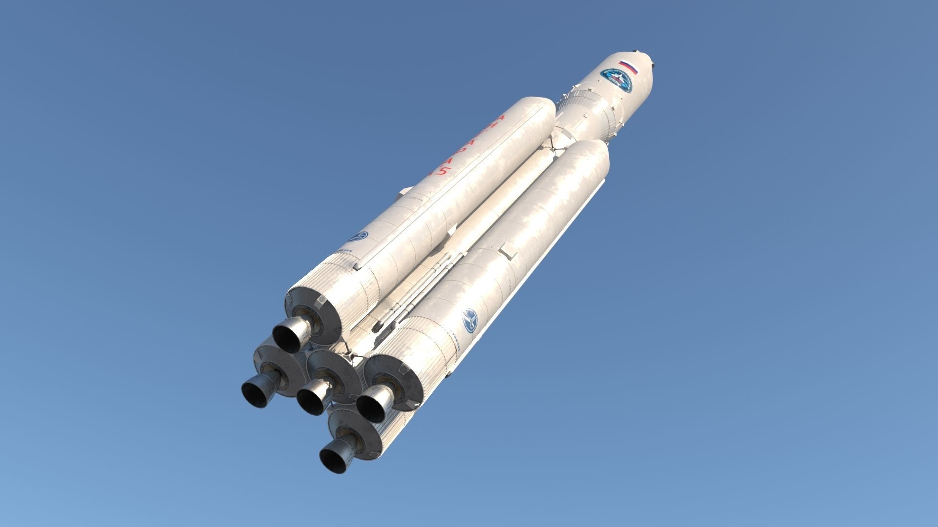 Angara A5 Rocket 3D model | CGTrader