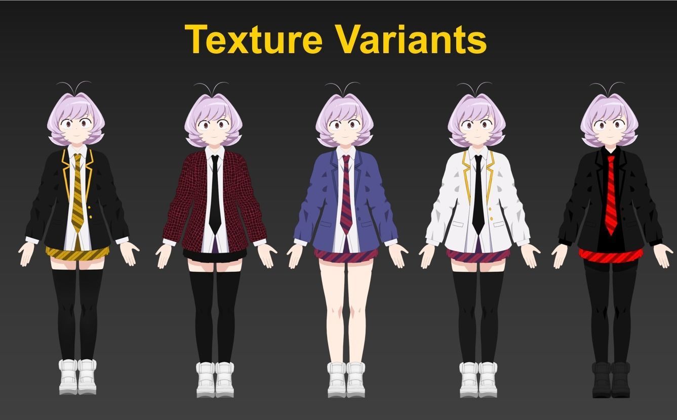 Osana Najimi Komi-san cant communicate VRChat 3D model rigged | CGTrader