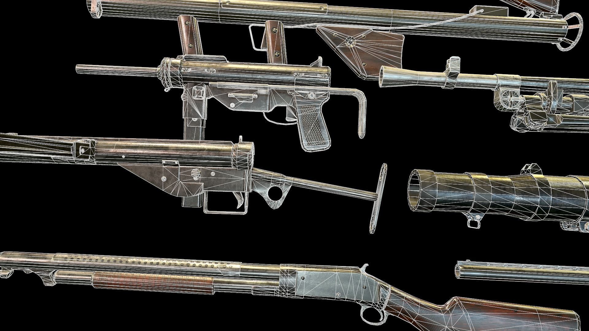 WW2 Weapons Allies US Pack 3D Model Collection | CGTrader