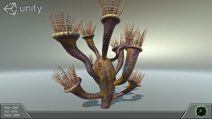 3D model Alien flora - plant 30 VR / AR / low-poly | CGTrader