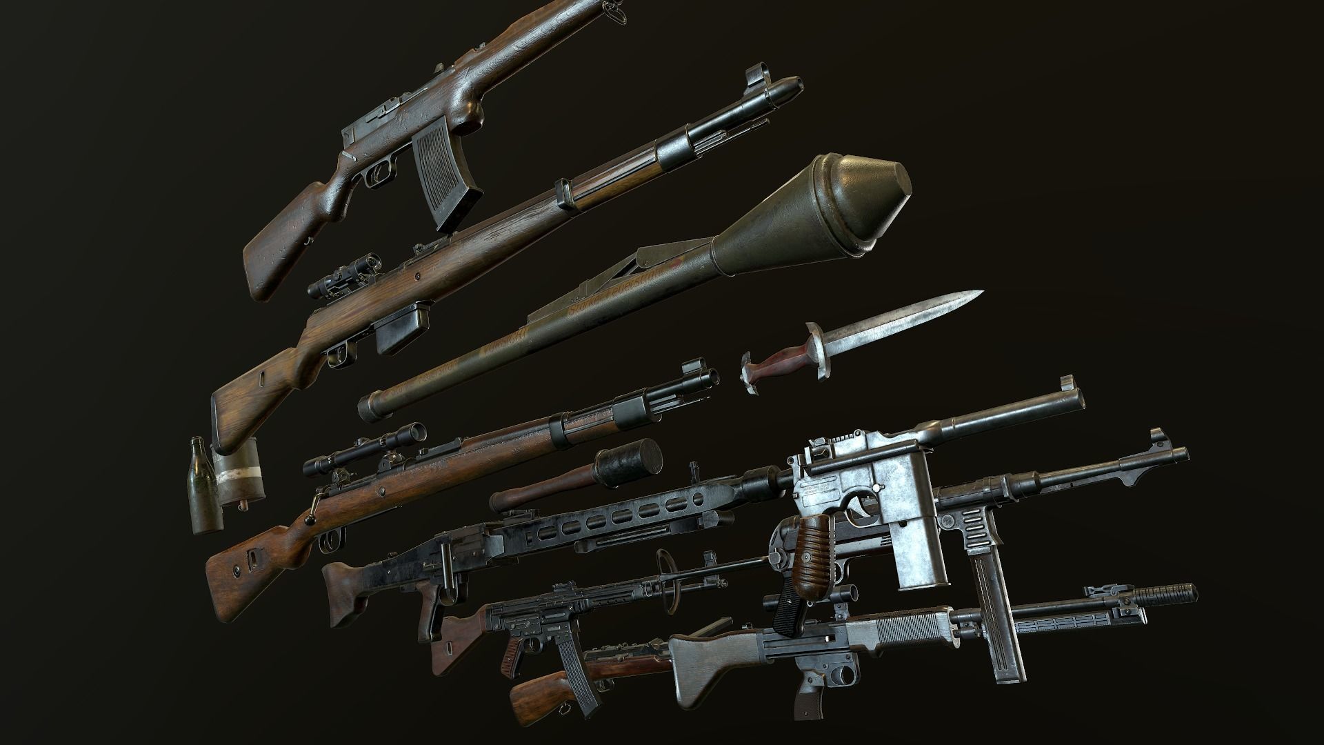 WW2 German Weapons Pack 3D Model Collection | CGTrader