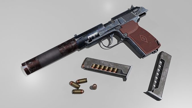 3D model PB Pistol VR / AR / low-poly | CGTrader