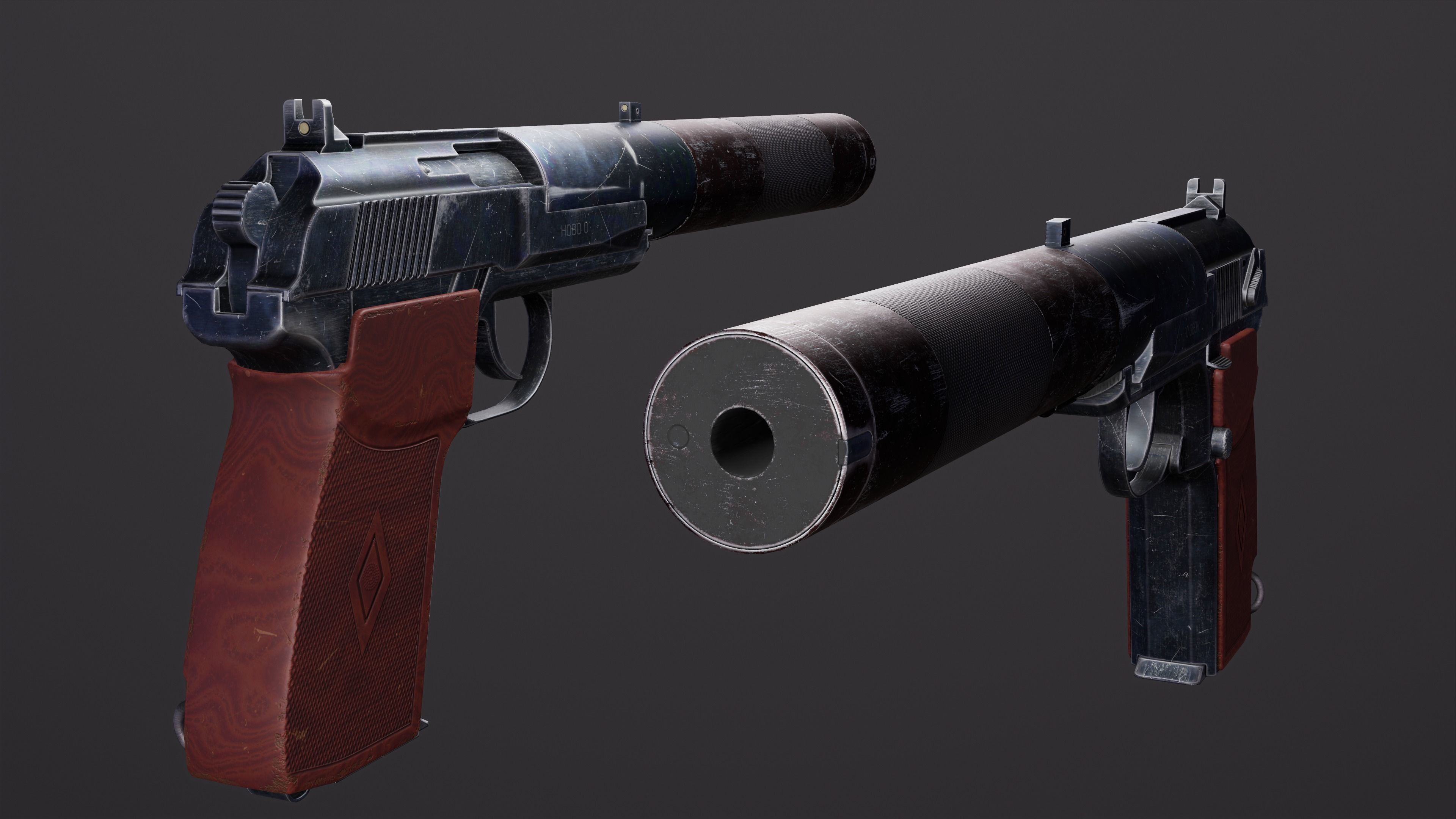 3D model PB Pistol VR / AR / low-poly | CGTrader