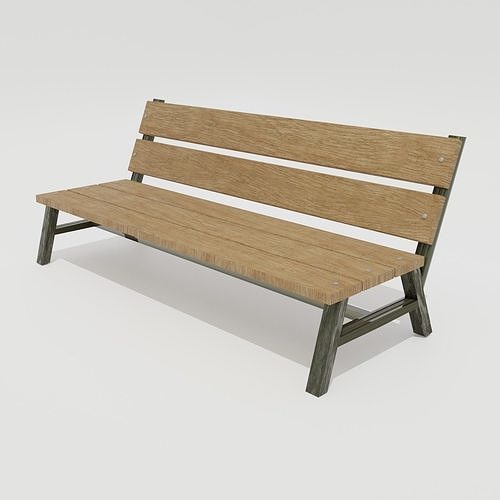 LOW POLY BENCH park free VR / AR / low-poly 3D model | CGTrader