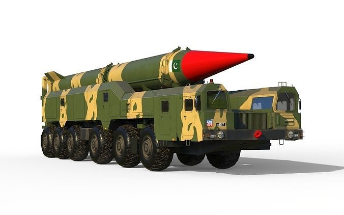 Shaheen 2 Pakistan missile launcher 3D model | CGTrader