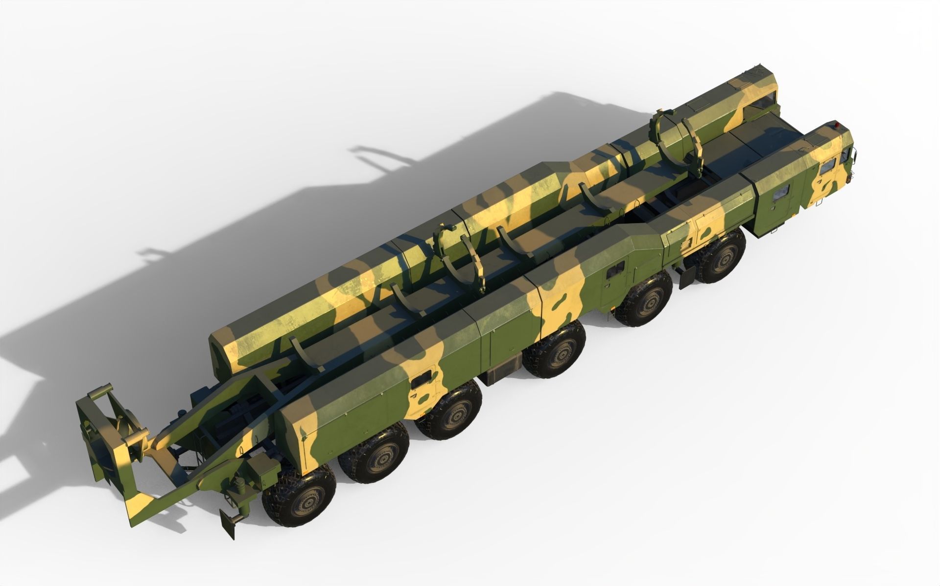 Shaheen 2 Pakistan missile launcher 3D model | CGTrader