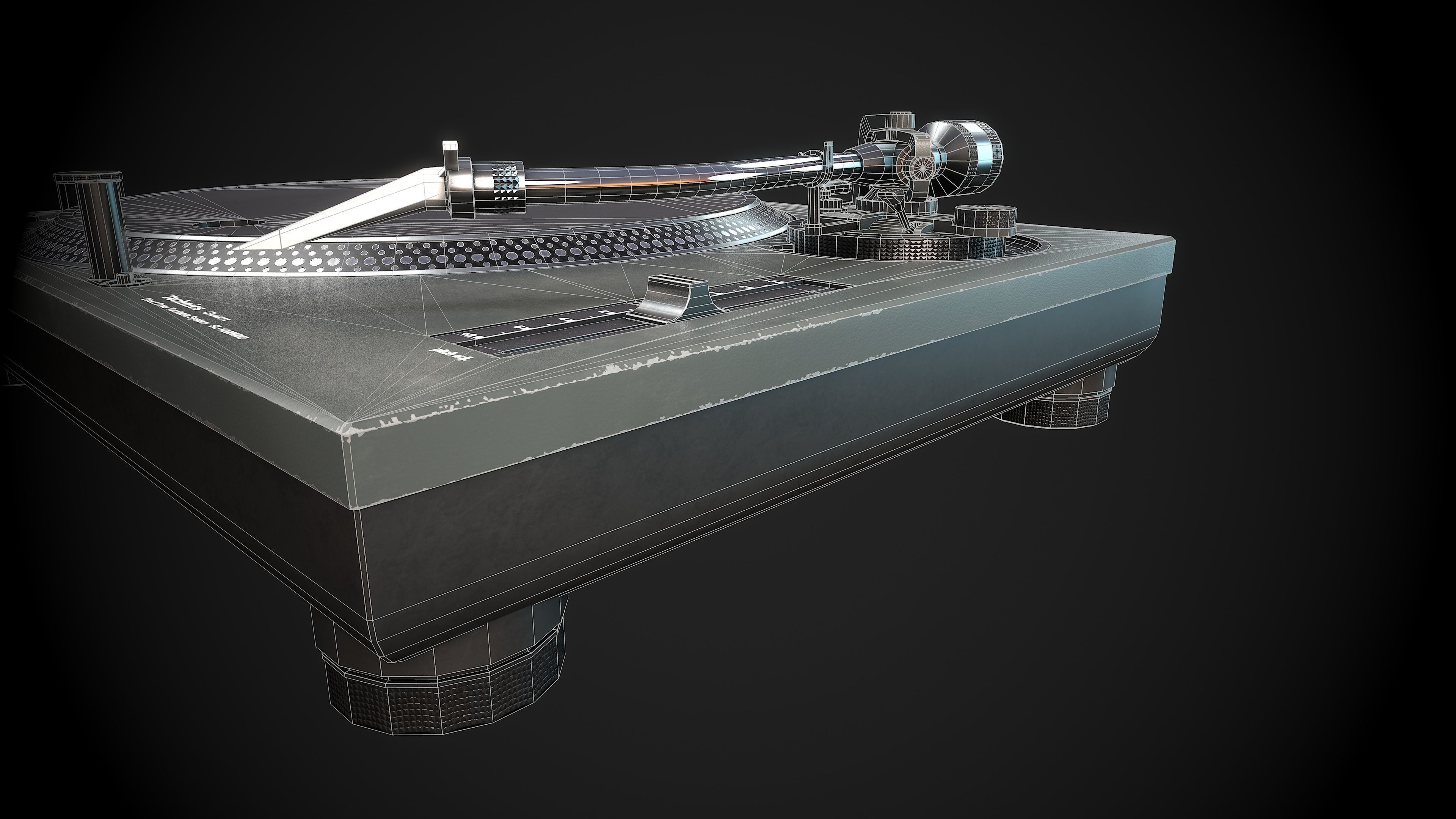 3D model Technics SL 1210 mk2 Turntable VR / AR / low-poly | CGTrader