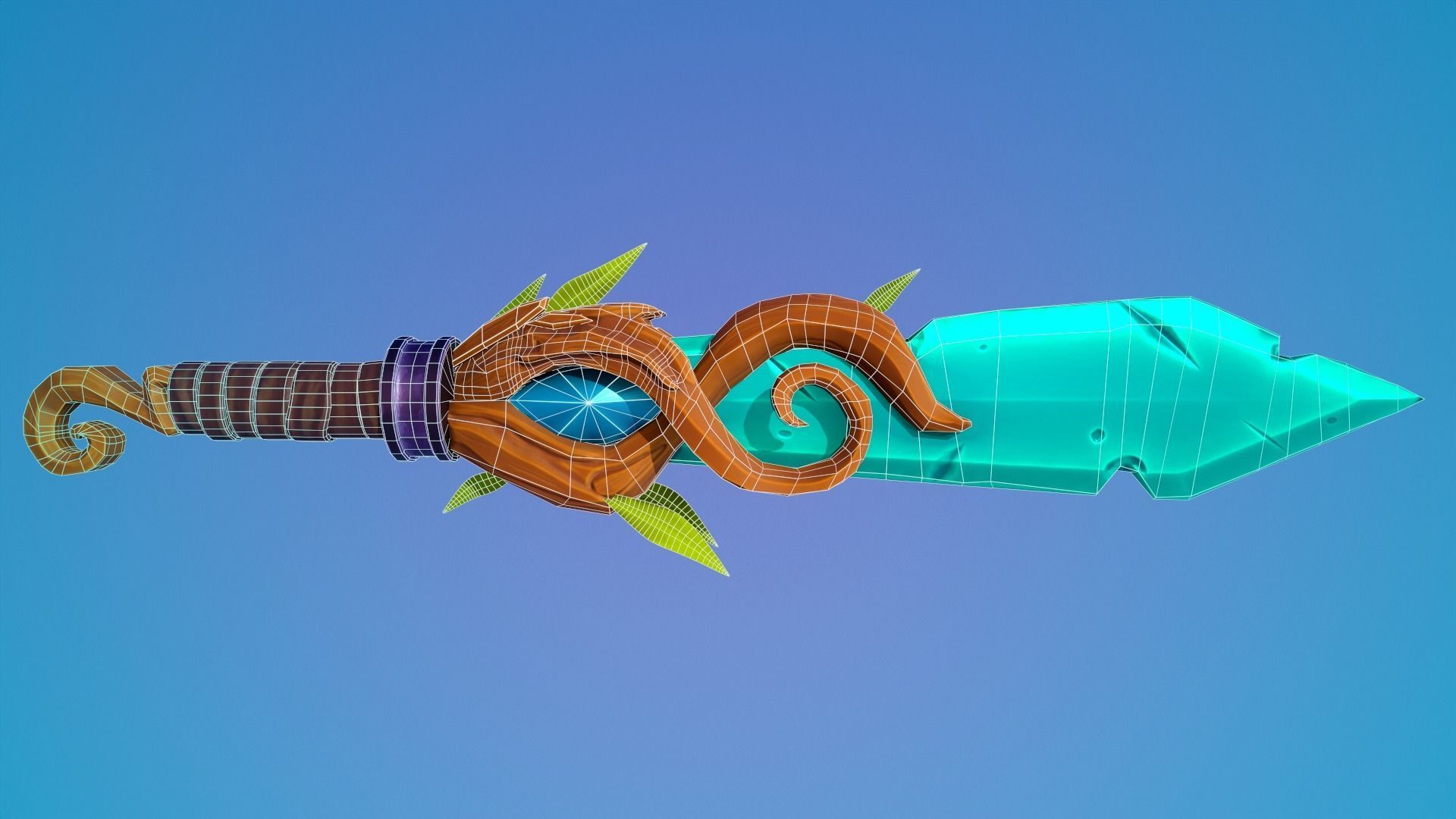 3D model Stylized Elemental Dagger VR / AR / low-poly | CGTrader