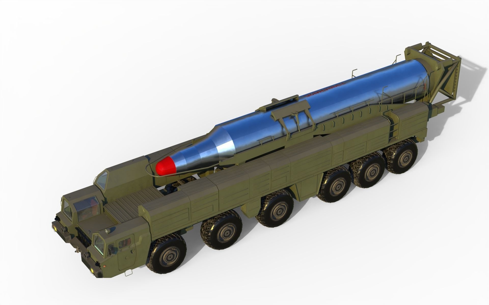 Musudan missile launcher 3D model | CGTrader