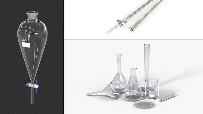 Laboratory Glassware Full Set 3D Model Collection | CGTrader