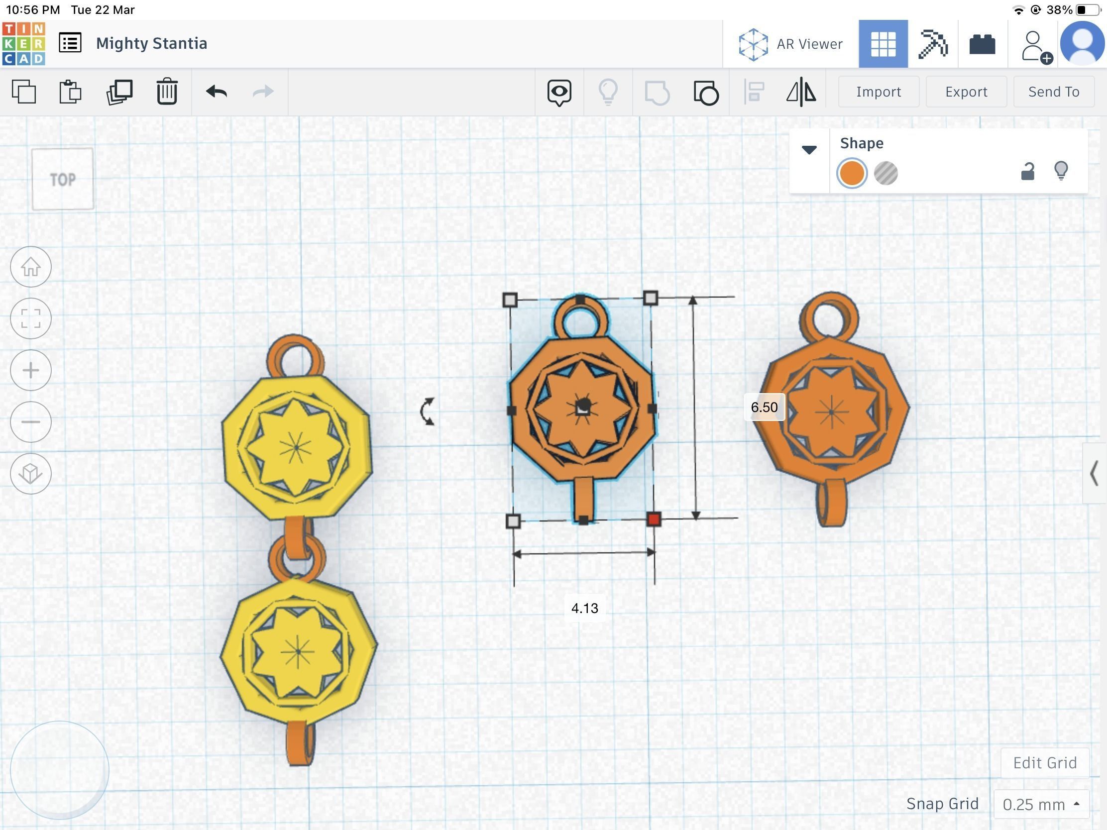 octagon chain link stl 3D model 3D printable | CGTrader
