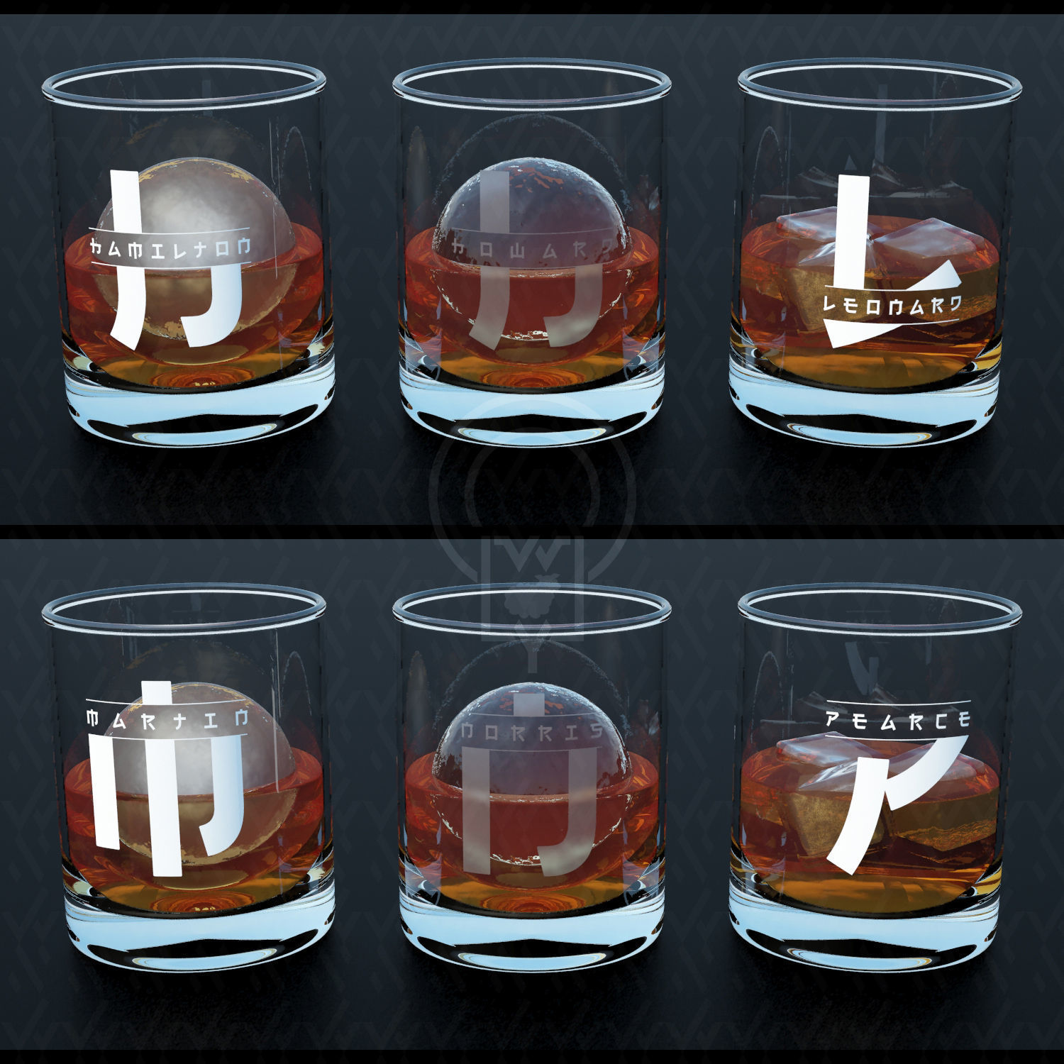 WHISKY WHISKEY MONOGRAM TUMBLER v1 v2 v3 3D Model Collection | CGTrader