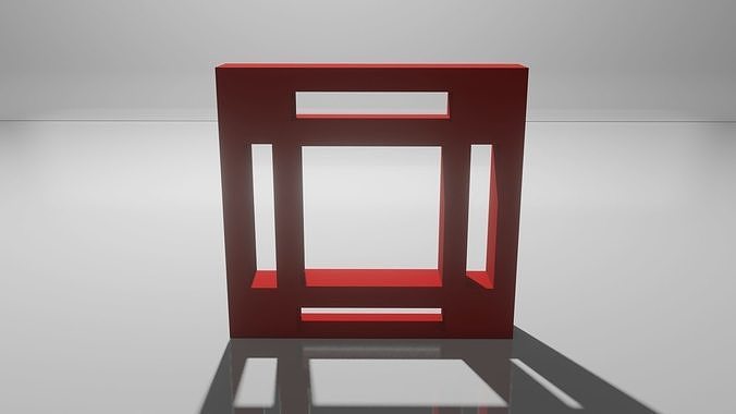 Brick Square Jaali Square 3D model | CGTrader