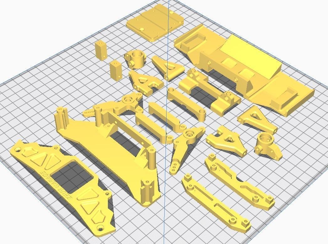 Tamiya TT01 RWD drift car conversion kit with interior parts 3D model ...
