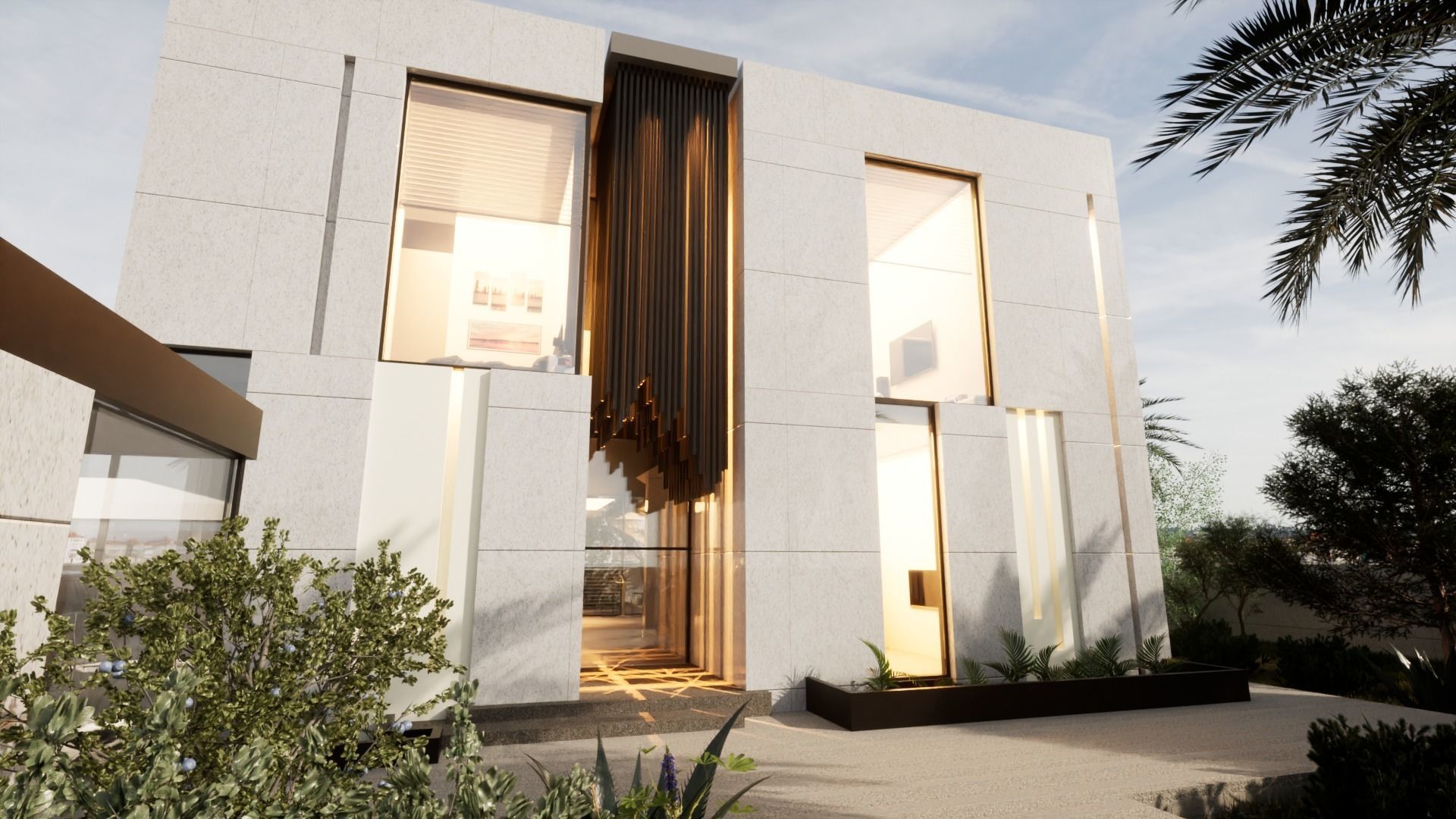 Revit Modern Villa Design 3D model | CGTrader