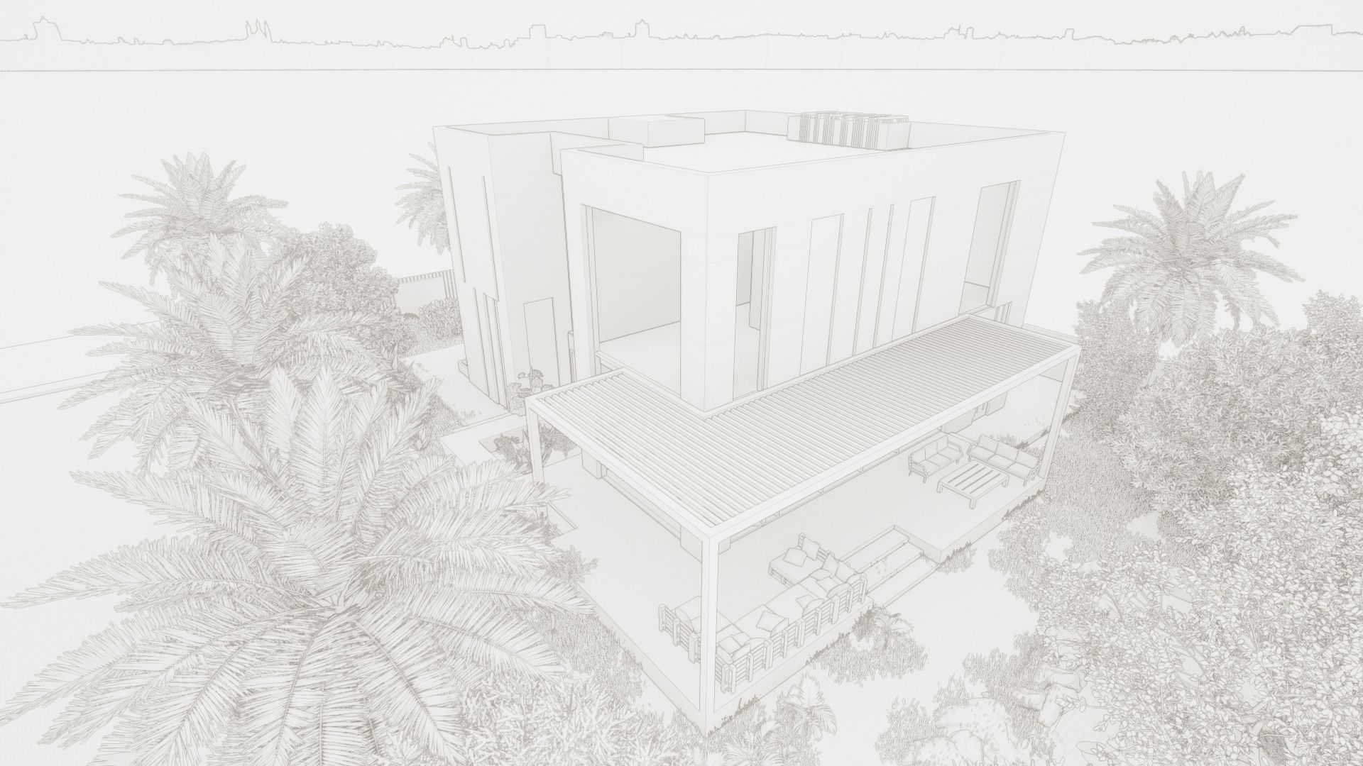 Revit Modern Villa Design 3D model | CGTrader