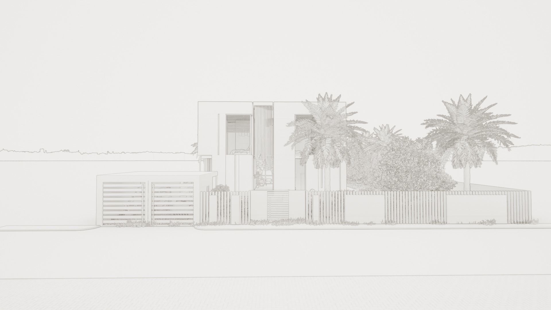 Revit Modern Villa Design 3D model | CGTrader