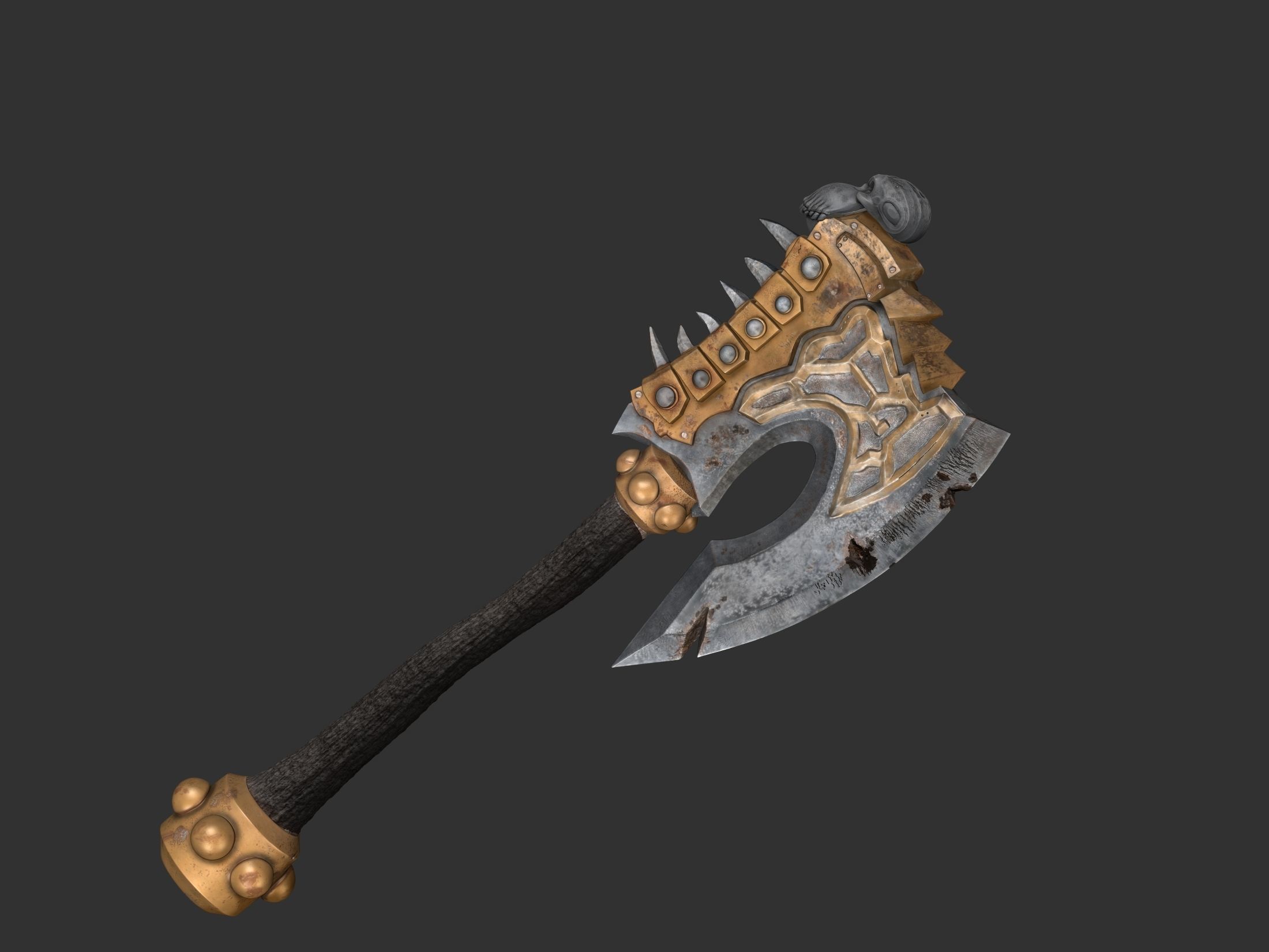 Orc Character and Axe Weapon 3D model | CGTrader