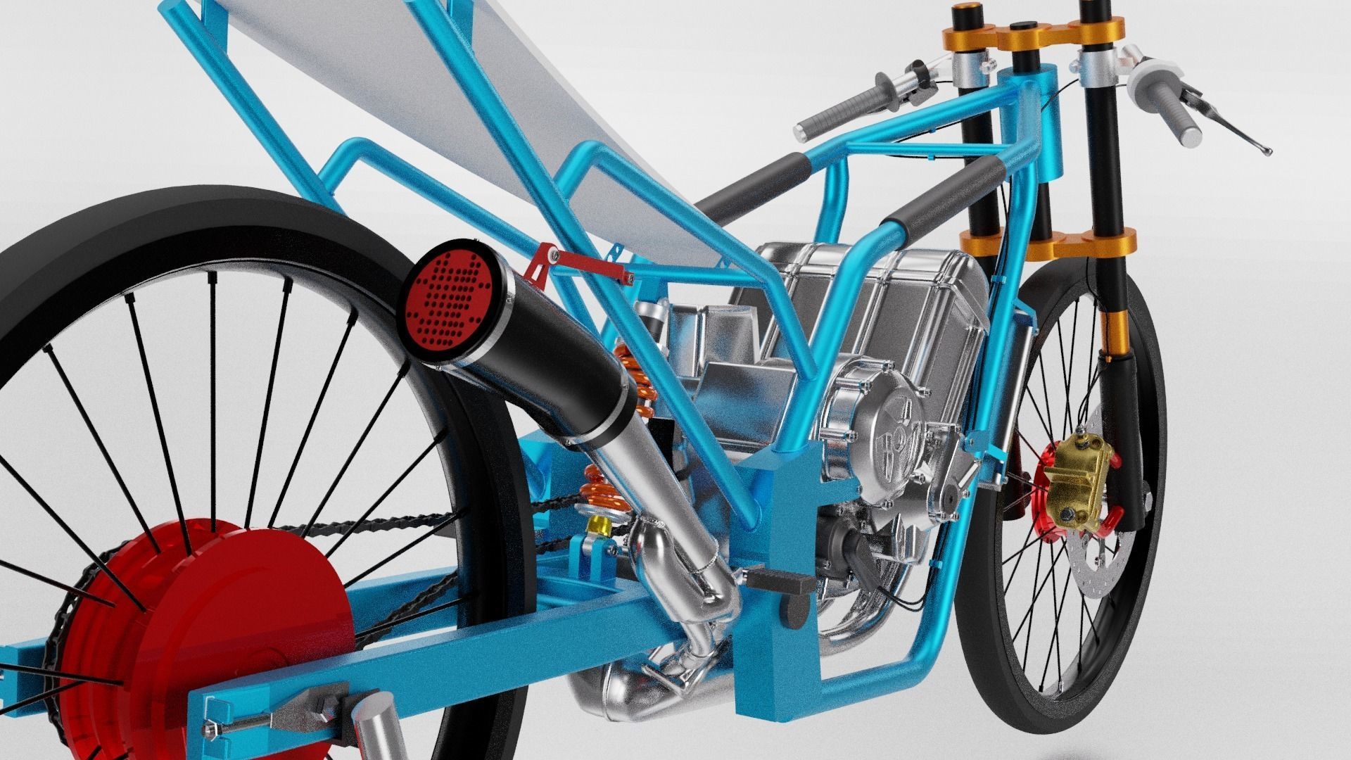 Drag Bike Thai 3D model | CGTrader
