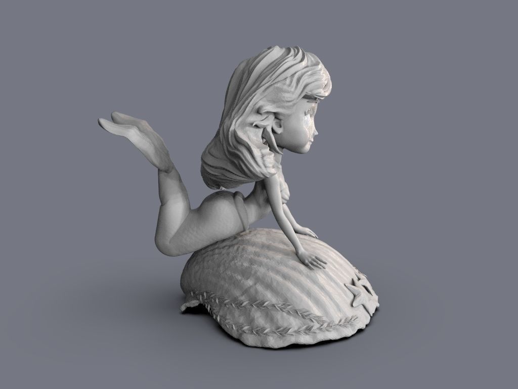 The Little Mermaid 3D model 3D printable | CGTrader