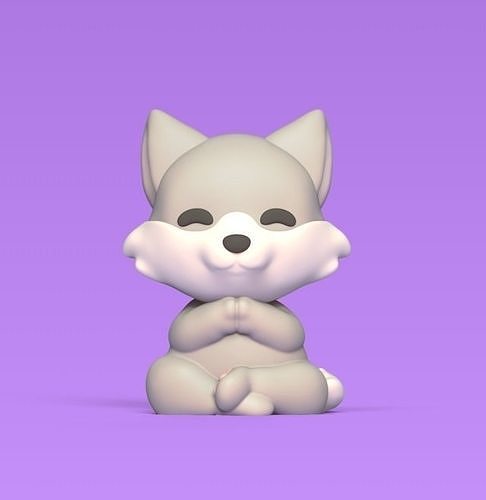 Wolf Yoga 3D model 3D printable | CGTrader