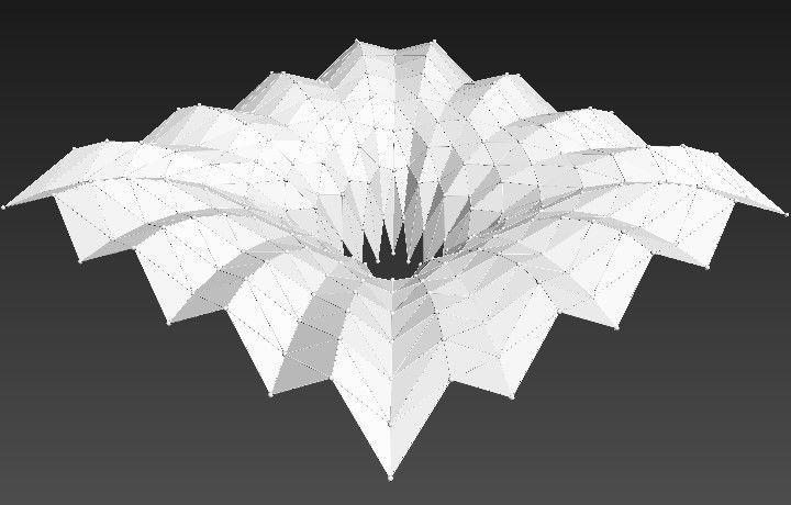 Folded Shade Structure Pavilions Architecture 3D model | CGTrader