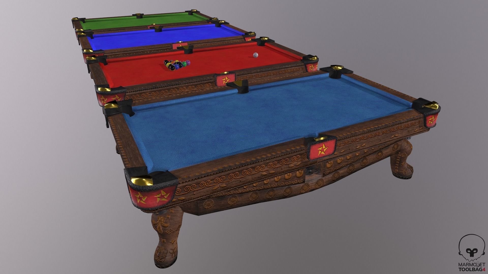 3D model Billiards pool table VR / AR / low-poly | CGTrader