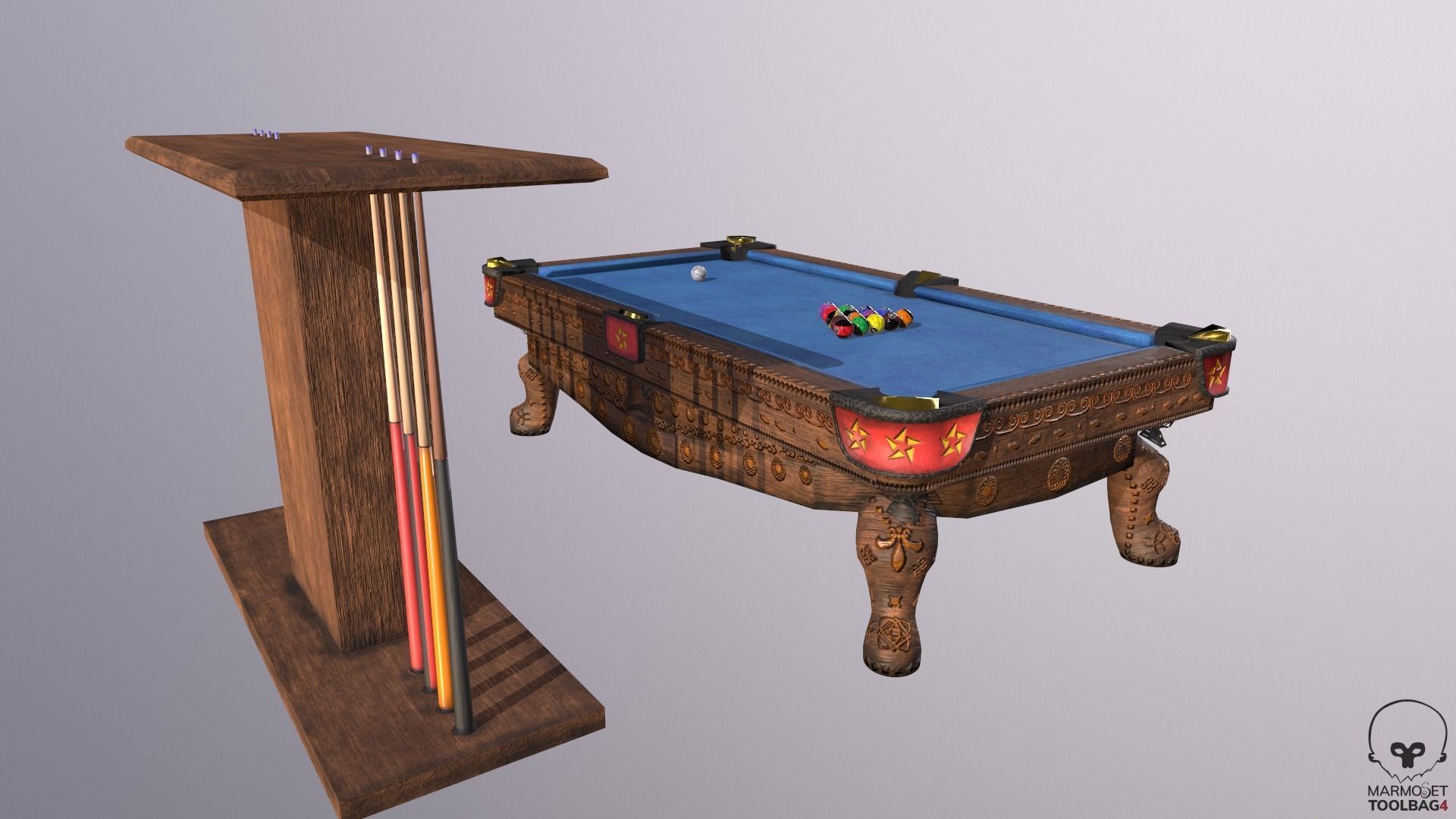 3D model Billiards pool table VR / AR / low-poly | CGTrader