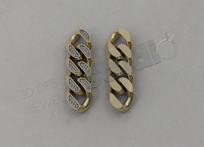 Detailed cuban chain design 3D model 3D printable | CGTrader